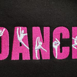 Dance Lettering Embroidery Design, Ballet Dancer Ballerina Machine ...