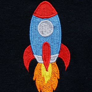 Spaceship Embroidery Design, Spacecraft Rocket Machine Embroidery File ...