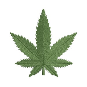 Cannabis Marijuana Leaf Machine Embroidery Design - Etsy