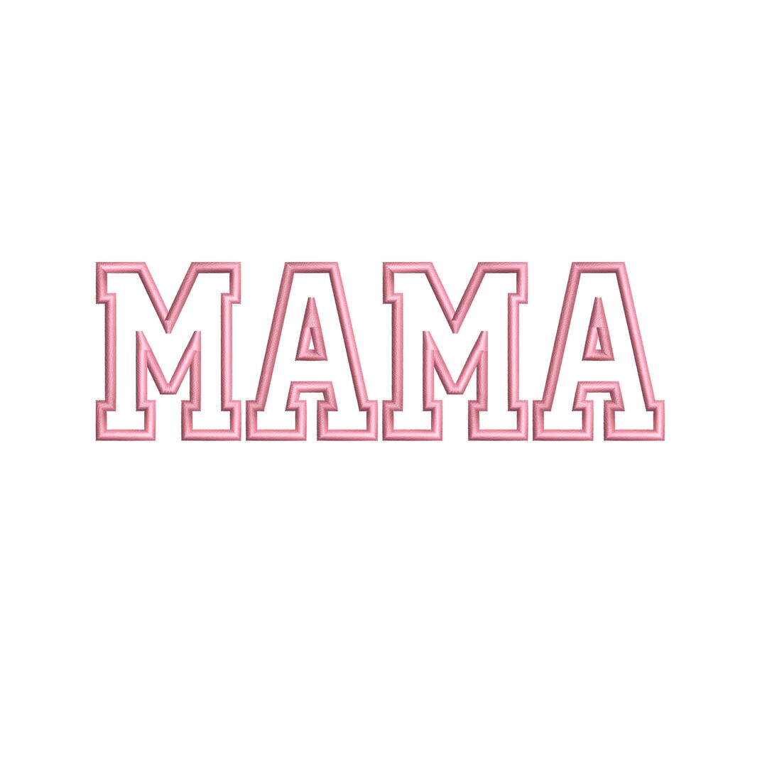 Mama Outline Embroidery Design: 6 Sizes (instant Download) - Etsy