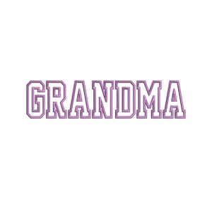 Grandma Applique Embroidery Design, Outline Embroidery File, 6 Sizes ...