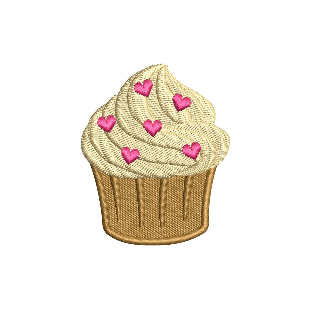 Cupcake Machine Embroidery Design Mini Muffin Embroidery Pattern Fairy ...