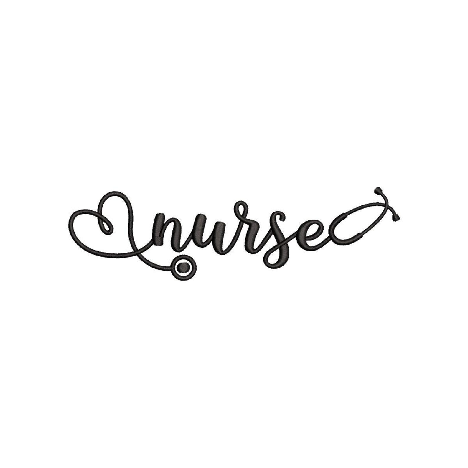 Nurse Stethoscope Heart Embroidery Design, Embroidery File, 6 Sizes - Etsy