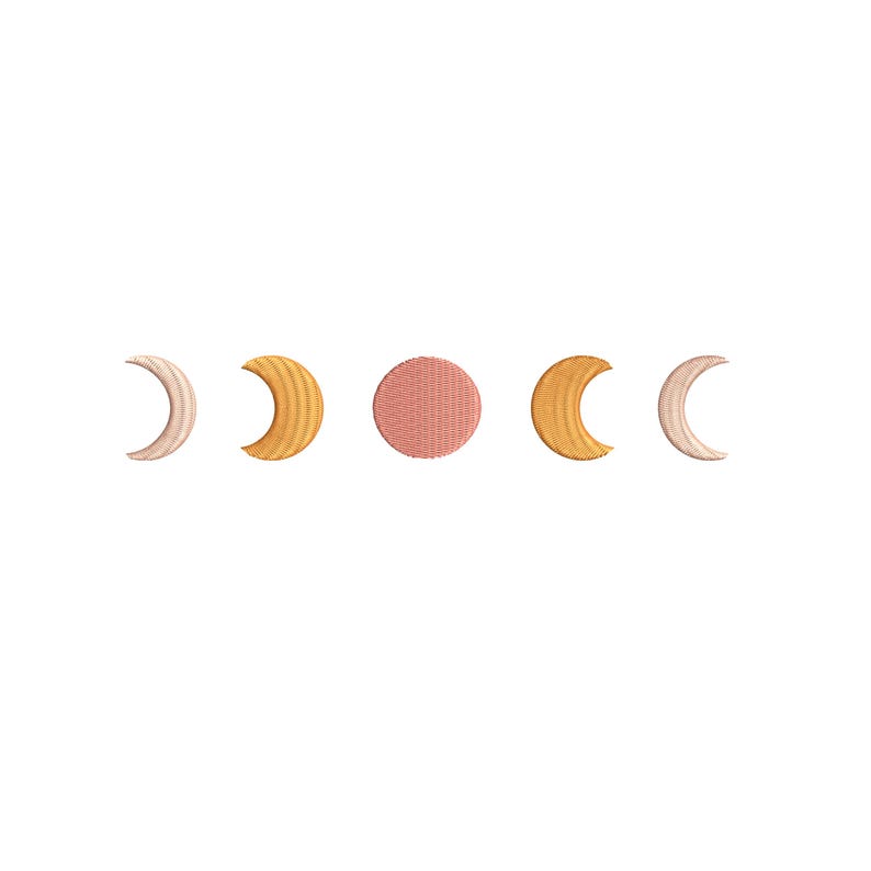 Boho Moon Phases Embroidery Design, 10 Sizes, Instant Download - Etsy