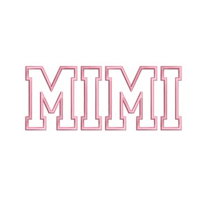 Mimi Applique Embroidery Design, Mother Day Embroidery File, 6 Sizes ...