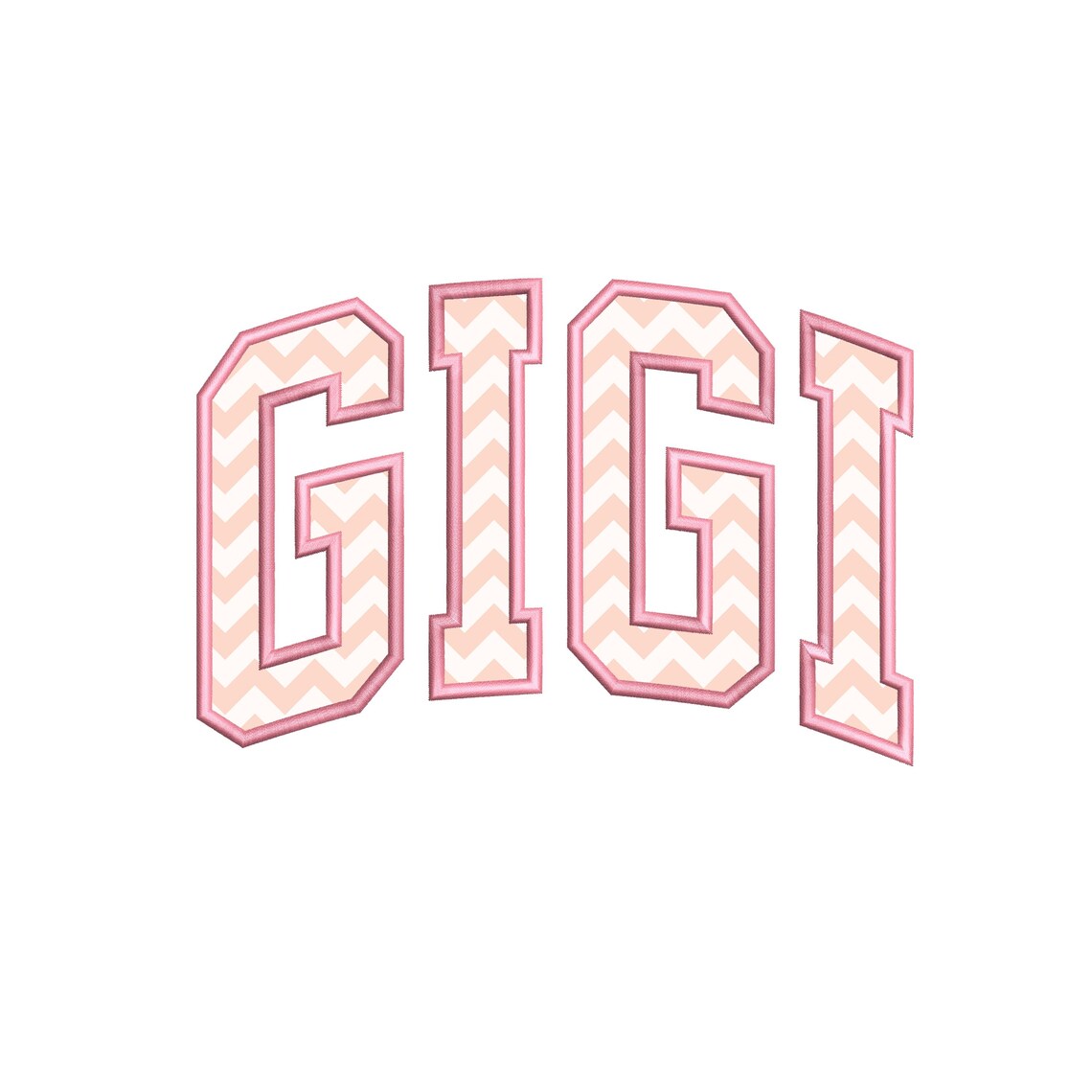 Gigi Applique Embroidery Design, Arched Outline Pattern, 6 Sizes ...