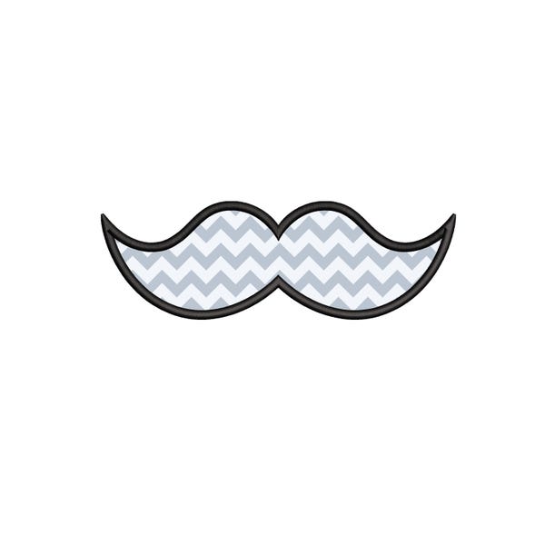 Mustache Applique - Etsy