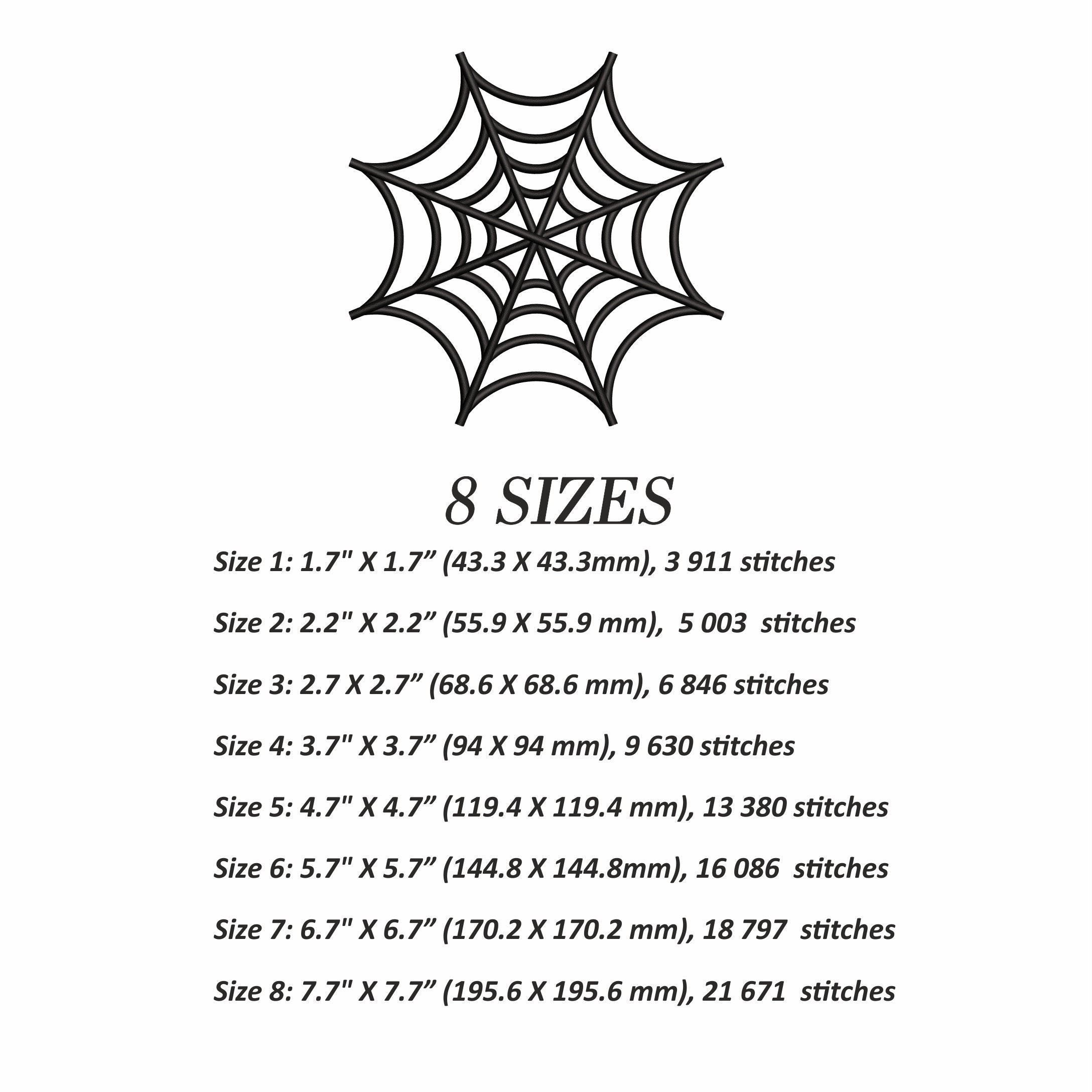 Spiderweb Embroidery Design Spider Web Machine Embroidery - Etsy