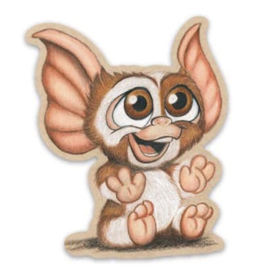Gizmo Inspired Vinyl Sticker Gremlins Inspired Colored - Etsy