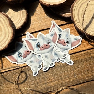 Pig Sticker, Pua Inspired Vinyl Sticker, Moana Inspired - Etsy