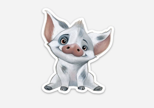 Pig Sticker Pua Inspired Vinyl Sticker Moana Inspired - Etsy