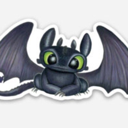Baby Toothless Inspired Vinyl Sticker Dragon Sticker Vinyl - Etsy