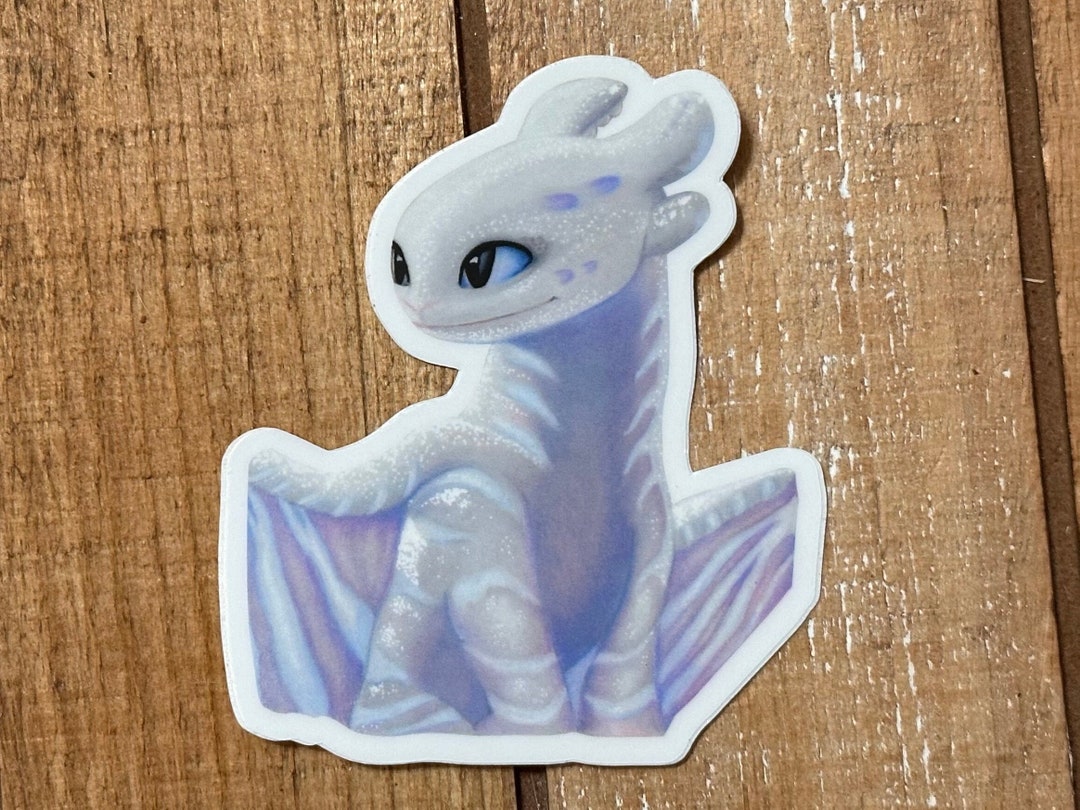 Light Fury Inspired Vinyl Sticker, Dragon Sticker, Vinyl - Etsy