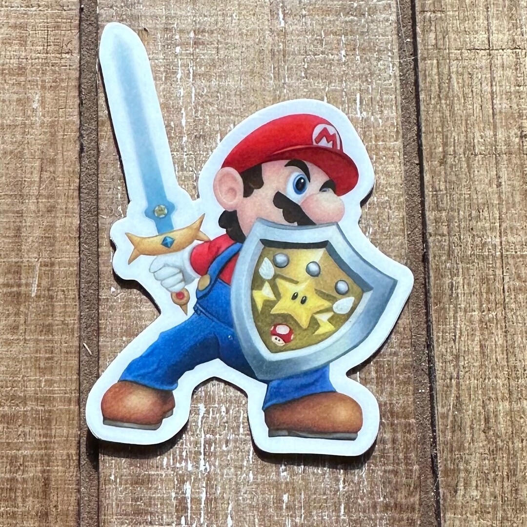 Mario Knight Inspired Vinyl Sticker, Gaming Sticker, Vinyl - Etsy