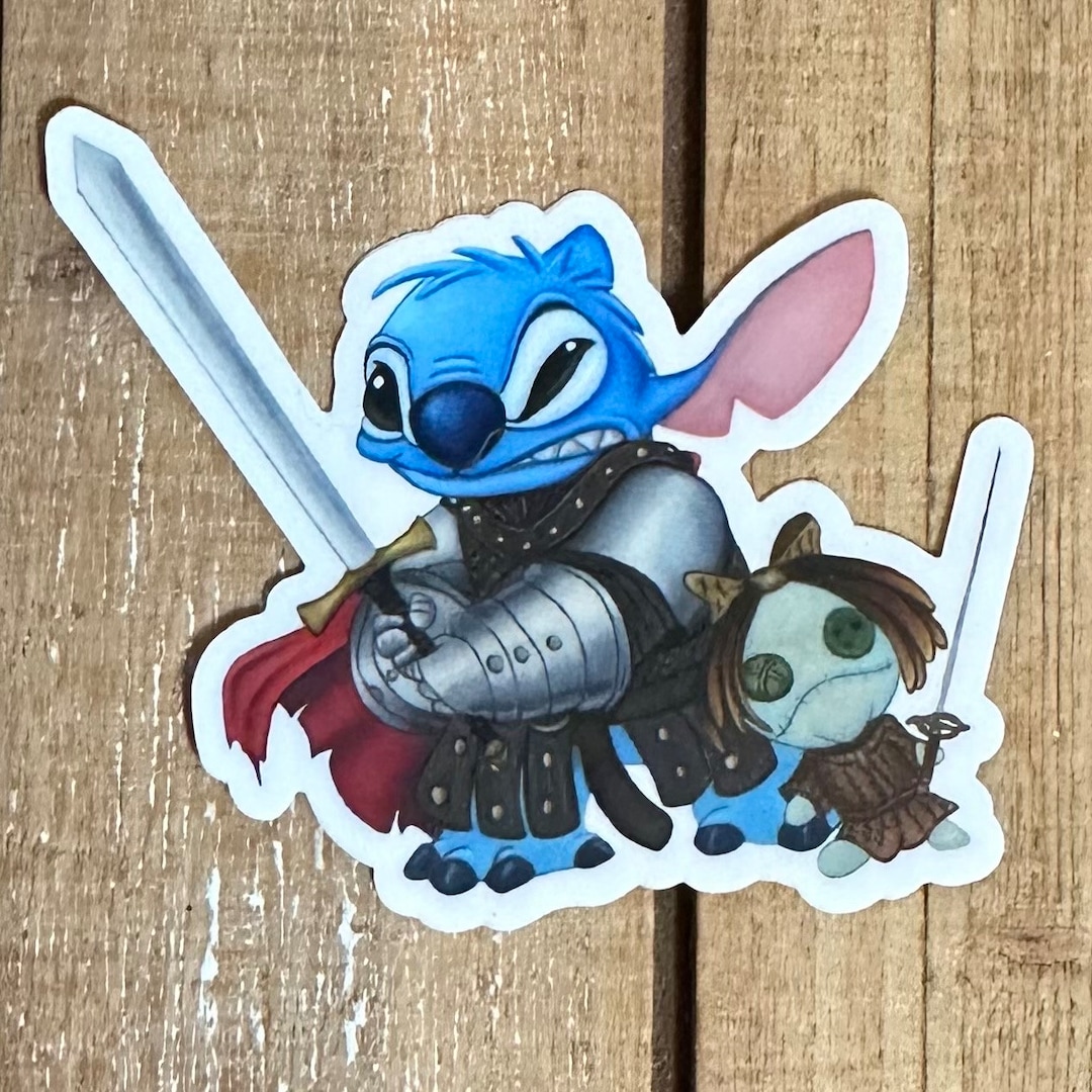 Knight Stitch Inspired Vinyl Sticker, Colored Pencil Art - Etsy