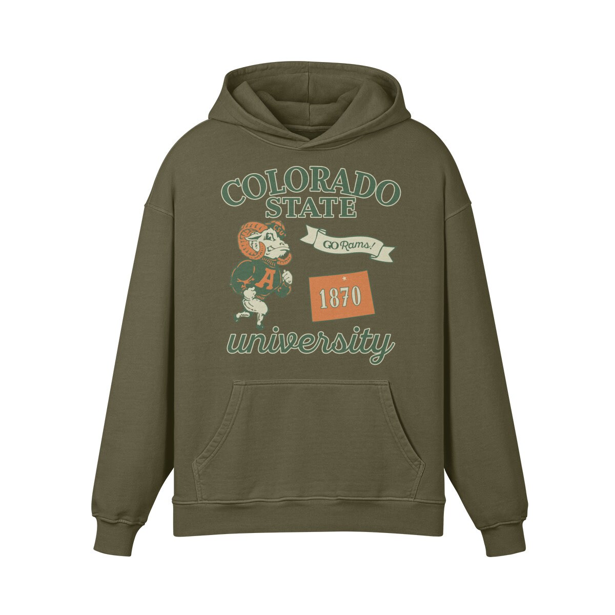 Colorado State Retro Style College Sweatshirt - Etsy