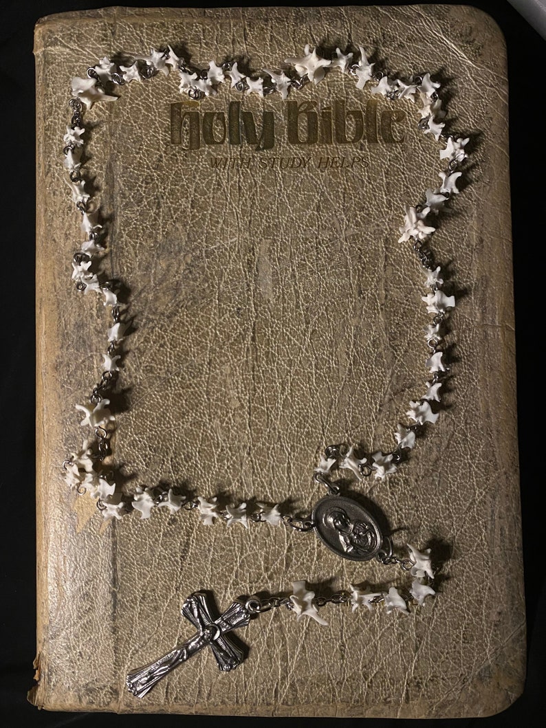 Bone Rosary Gothic Rosary With Snake Vertebrae Real Bone - Etsy
