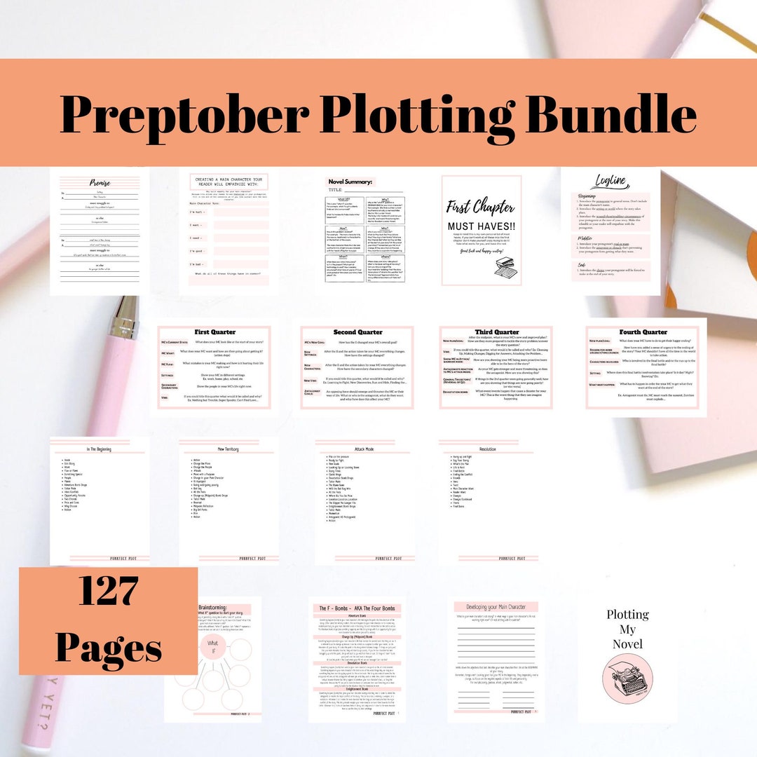 Preptober Plotting Your Novel Workbook - Etsy Preptober Plotting Your Novel Workbook - Etsy