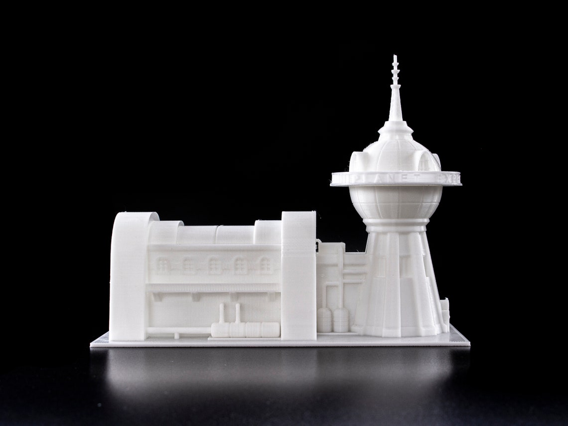 Futurama Planet Express Building 3d Printed Model Paintable - Etsy