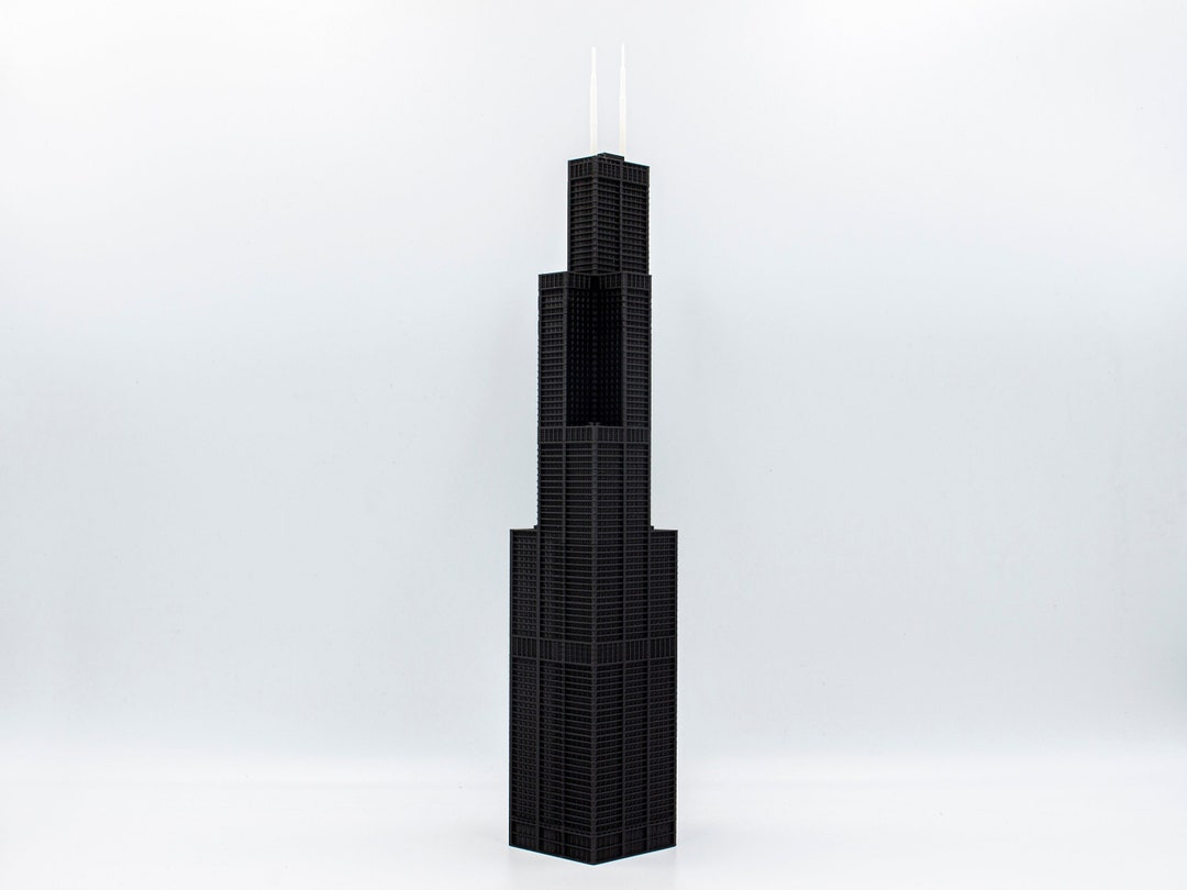 Sears Tower 3d Printed Building Scale Model Willis Tower Architectural ...