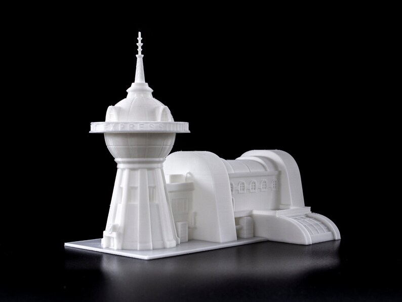 Futurama Planet Express Building 3d Printed Model Paintable - Etsy
