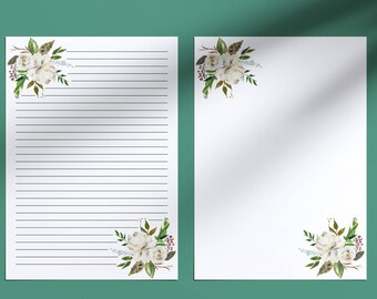 Printable Floral Stationery - Etsy