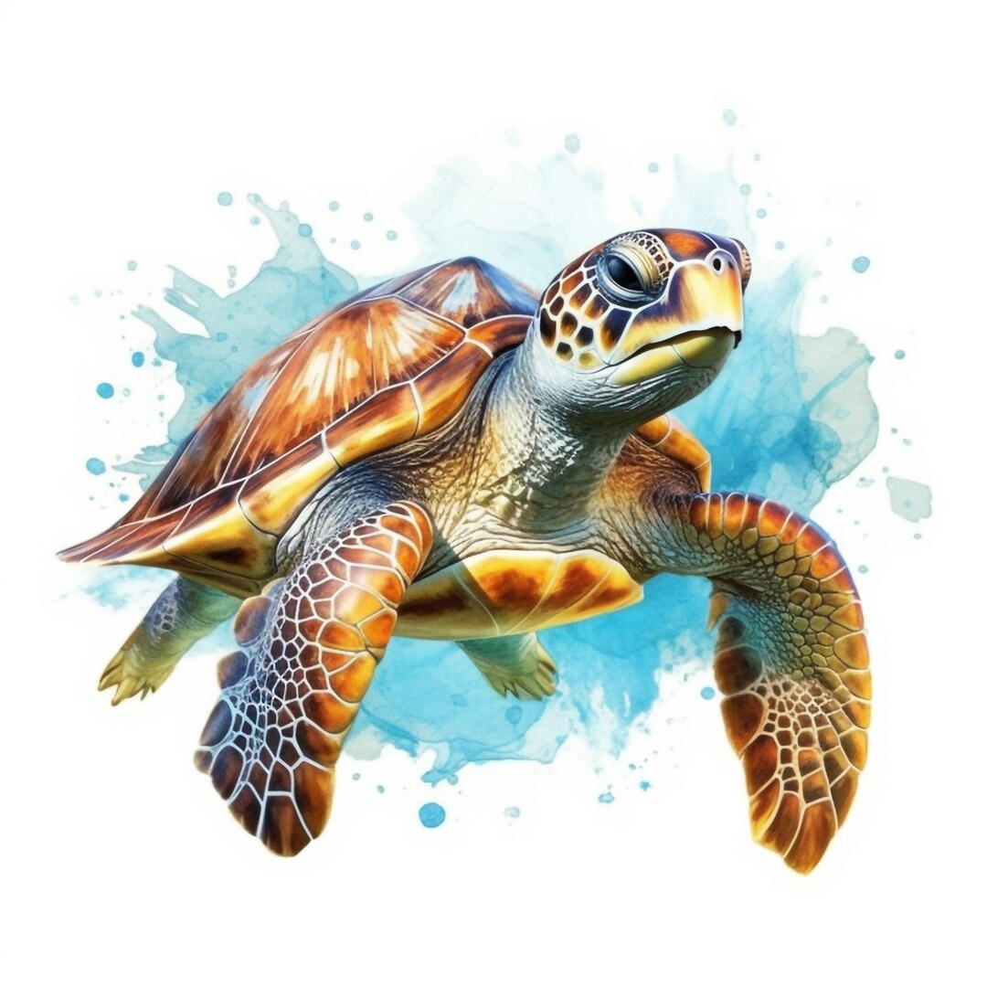 Watercolor Sea Turtle Clipart 10 Digital Clipart Bundle High Quality ...