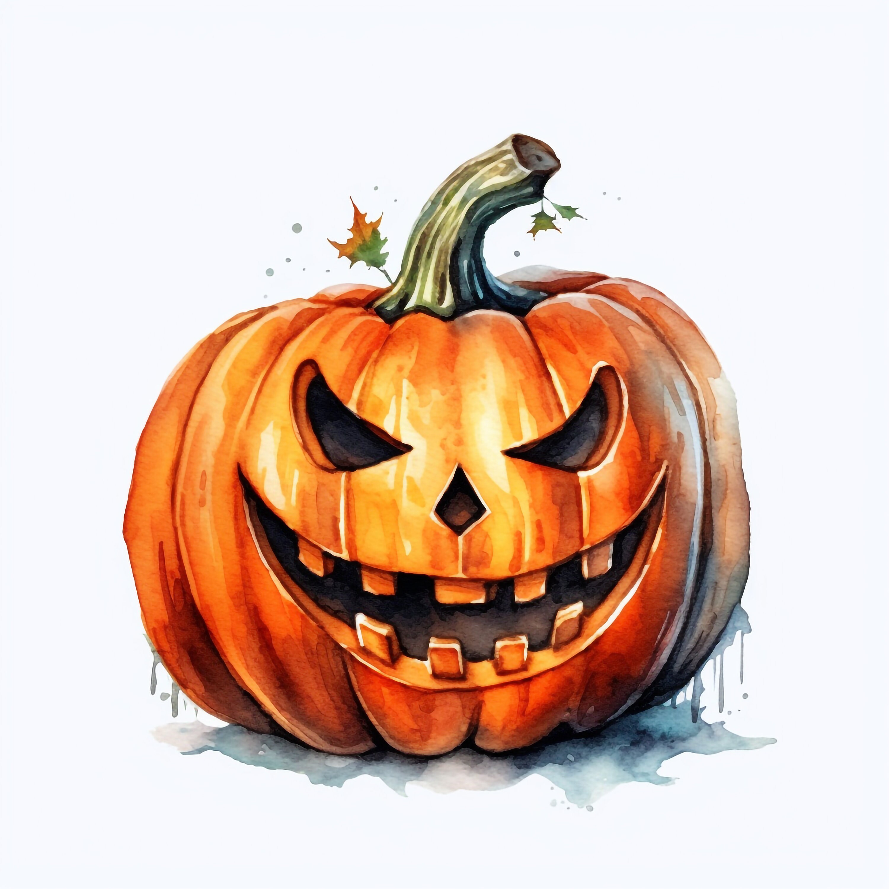 Watercolor Jack O' Lantern 10 Digital Clipart Bundle High Quality ...