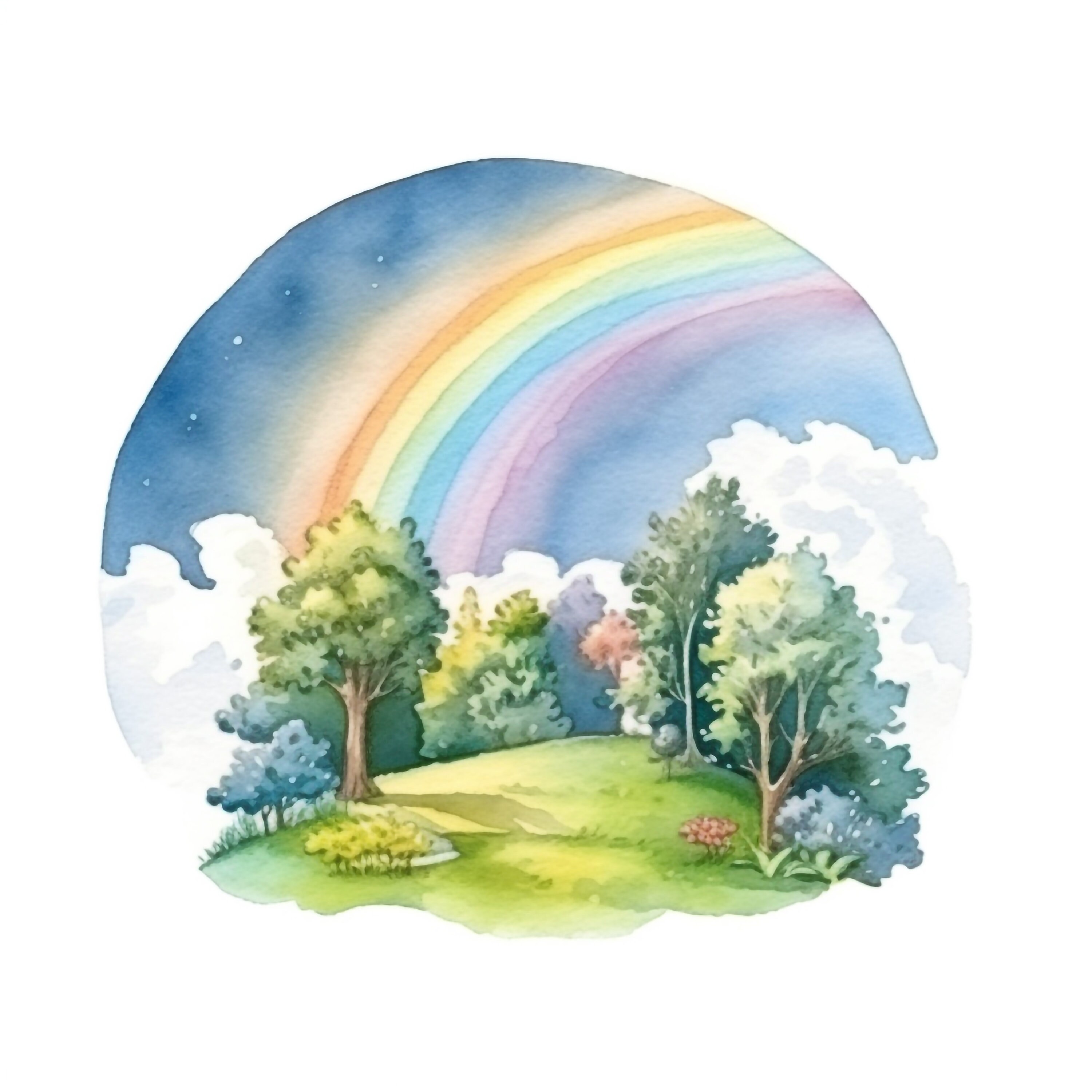 Watercolor Rainbow 10 Digital Clipart Bundle High Quality Images ...