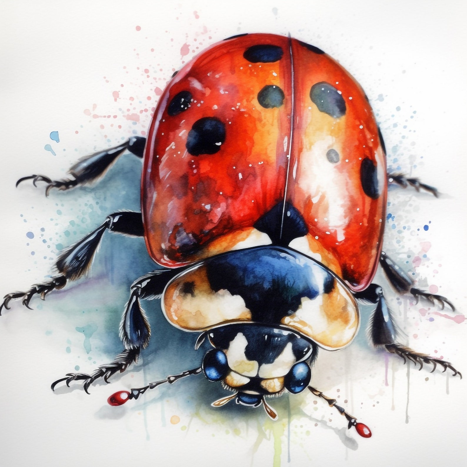 Watercolor Ladybug Clipart Set of 10high Quality Images Digital ...