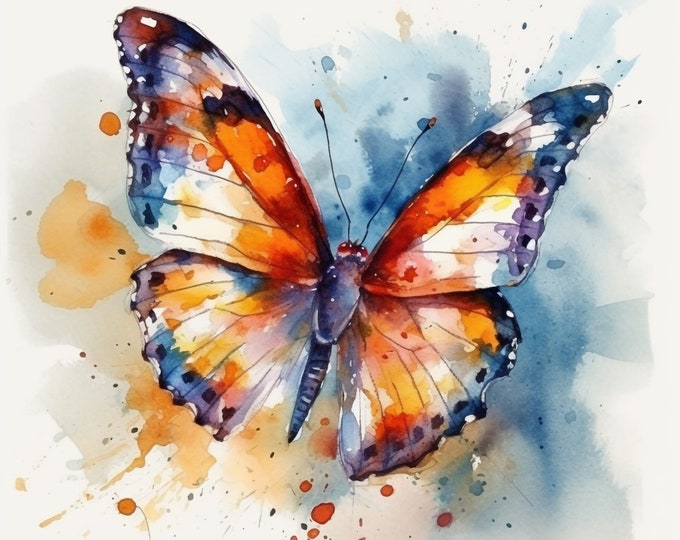 Watercolor Butterfly Clipart - Set of 10 High Quality Jpgs - Digital ...