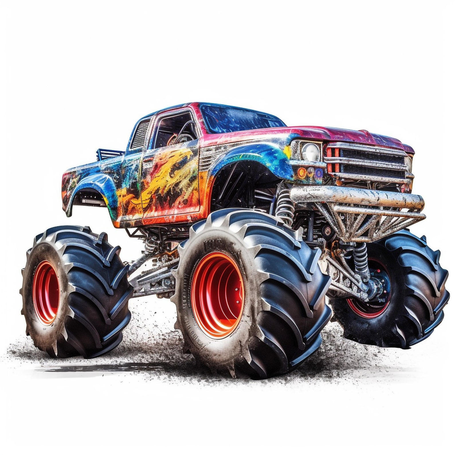 Monster Truck Clipart 10 High Quality Images Digital - Etsy
