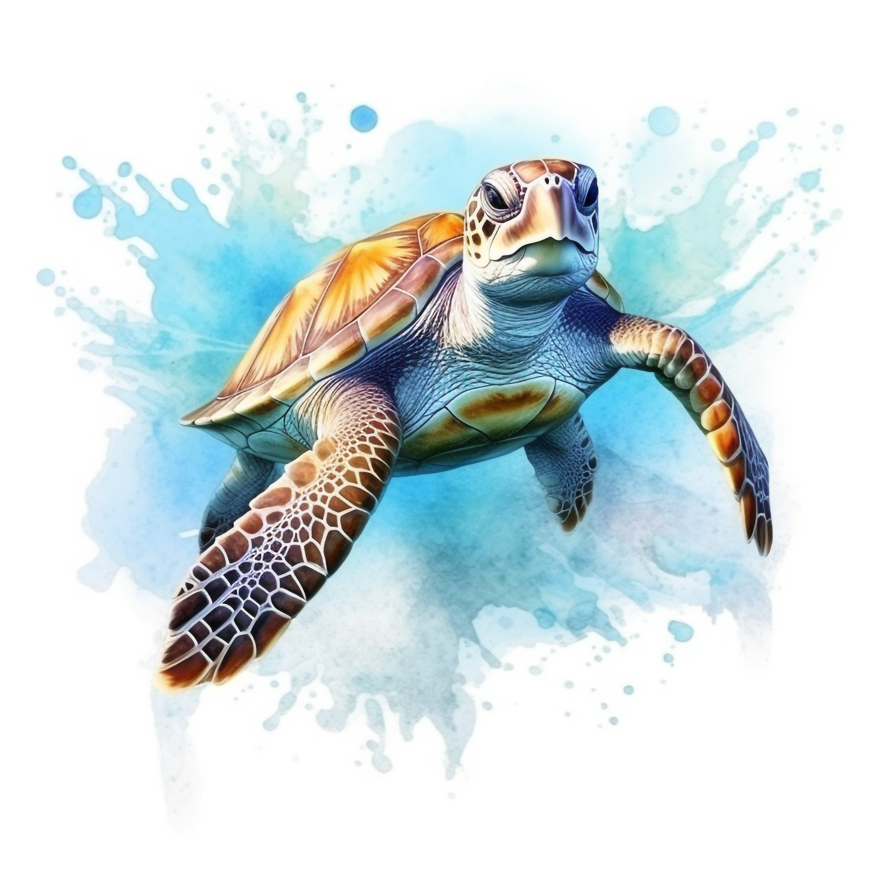Watercolor Sea Turtle Clipart 10 Digital Clipart Bundle High Quality ...