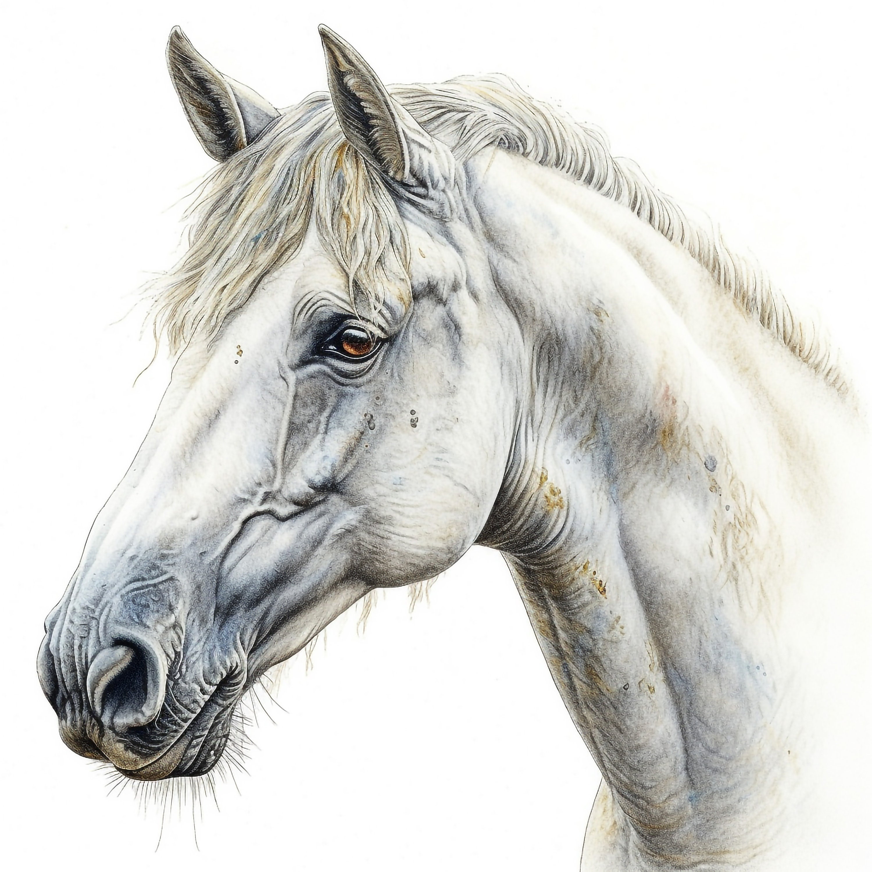 Watercolor White Horse Clipart Set of 10 High Quality Jpgs Digital ...