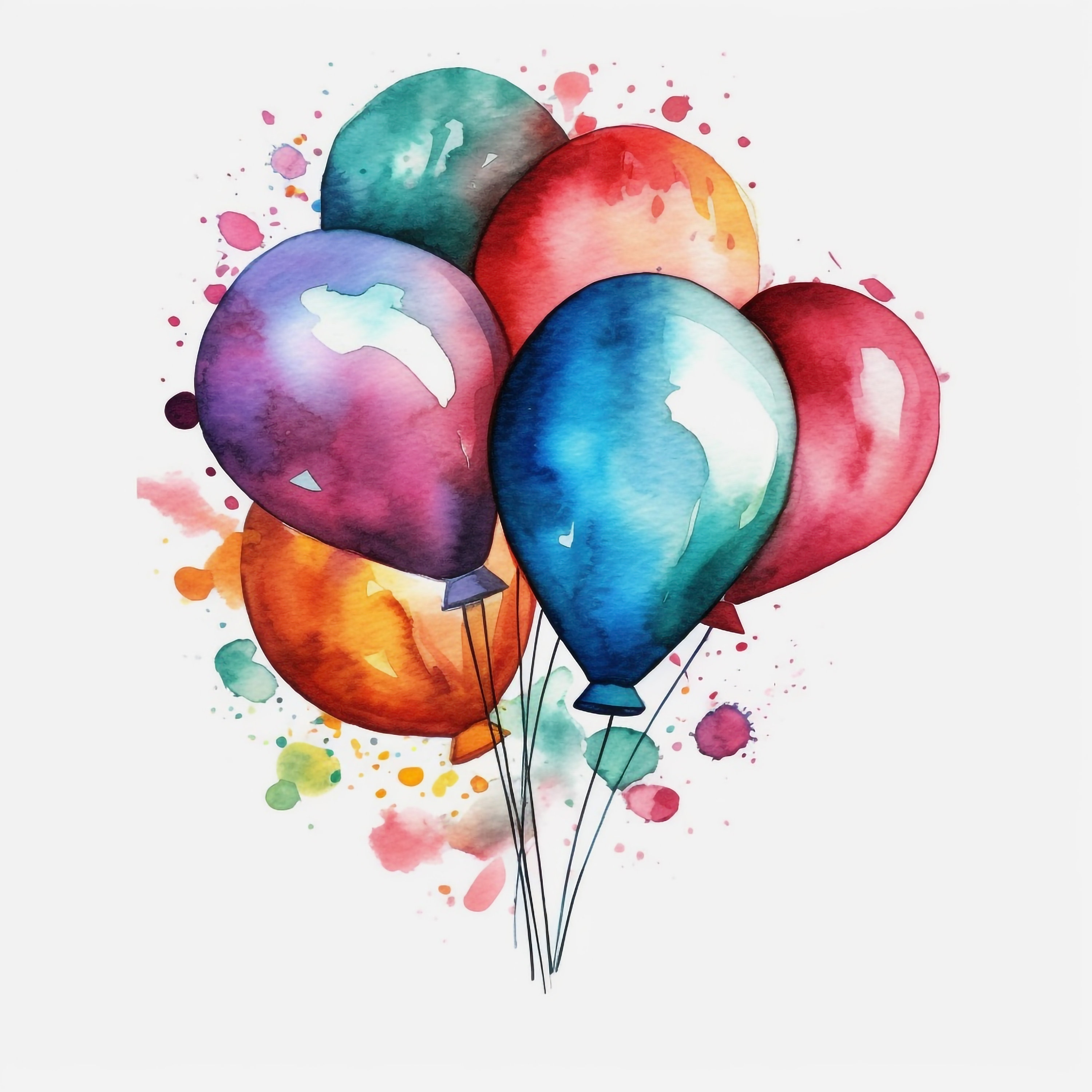 Aquarell Ballons 10 digitale Clipart Bundle hochwertige - Etsy Schweiz