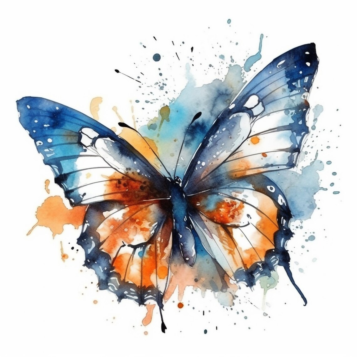 Watercolor Butterfly Clipart Set of 10 High Quality Jpgs - Etsy