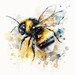 Watercolor Bumblebee Clipart 10 High Quality Jpgs Digital - Etsy
