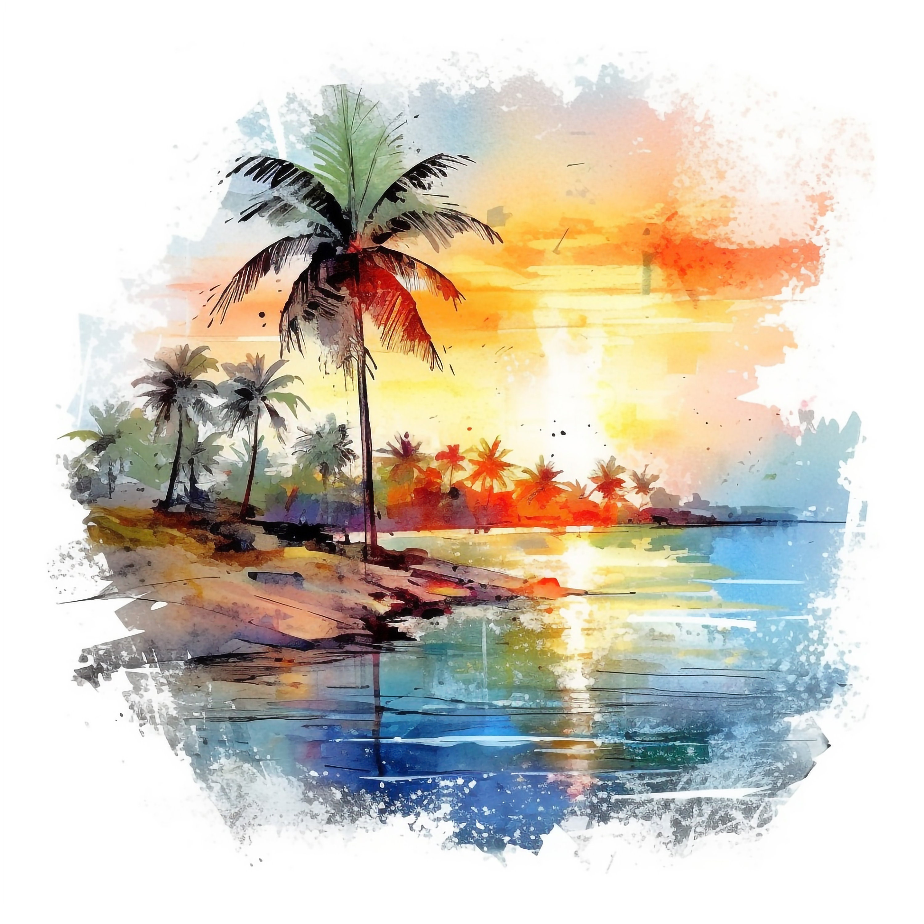 Beautiful Tropical Island Beach Clipart 10 High-quality Clipart ...