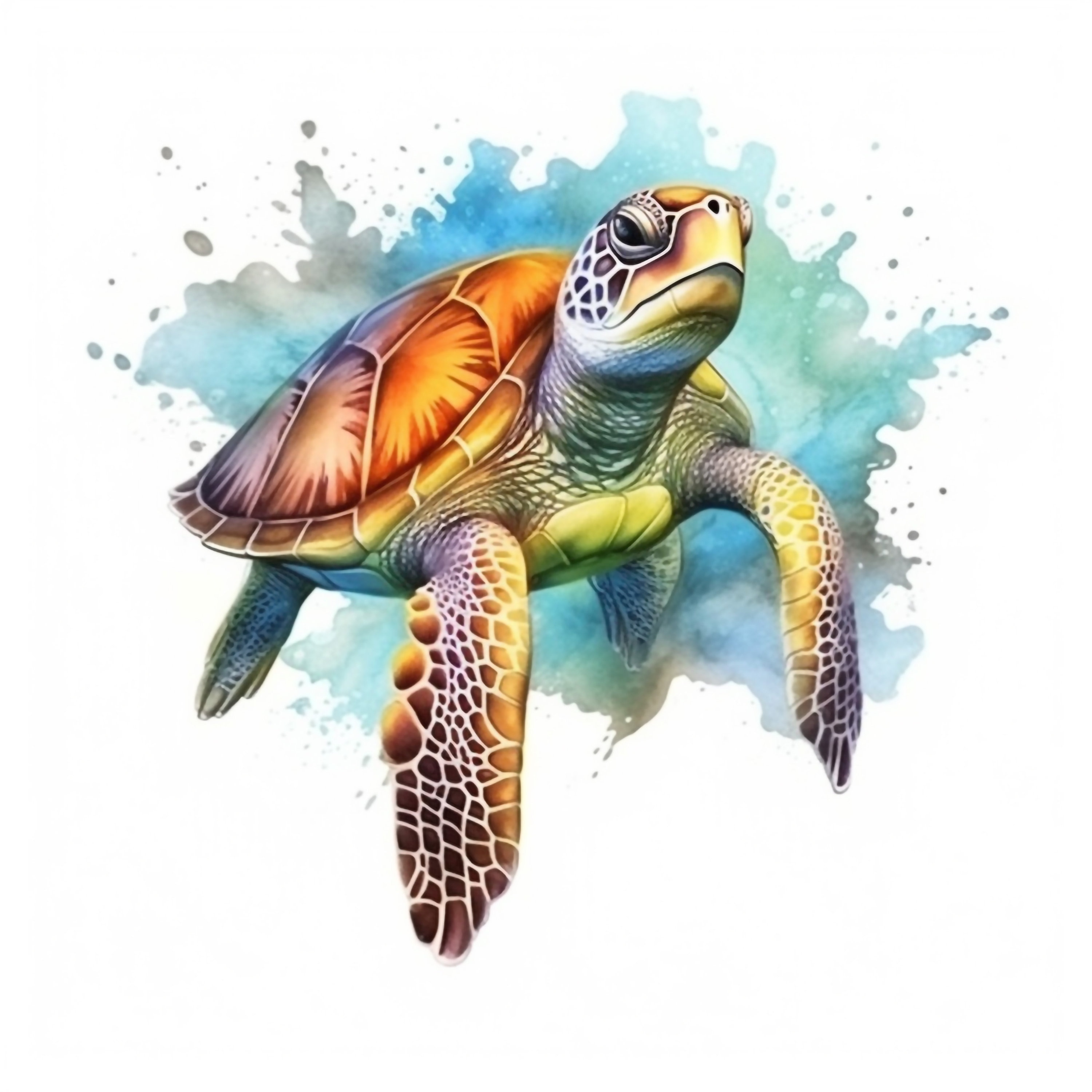 Watercolor Sea Turtle Clipart 10 Digital Clipart Bundle High Quality ...