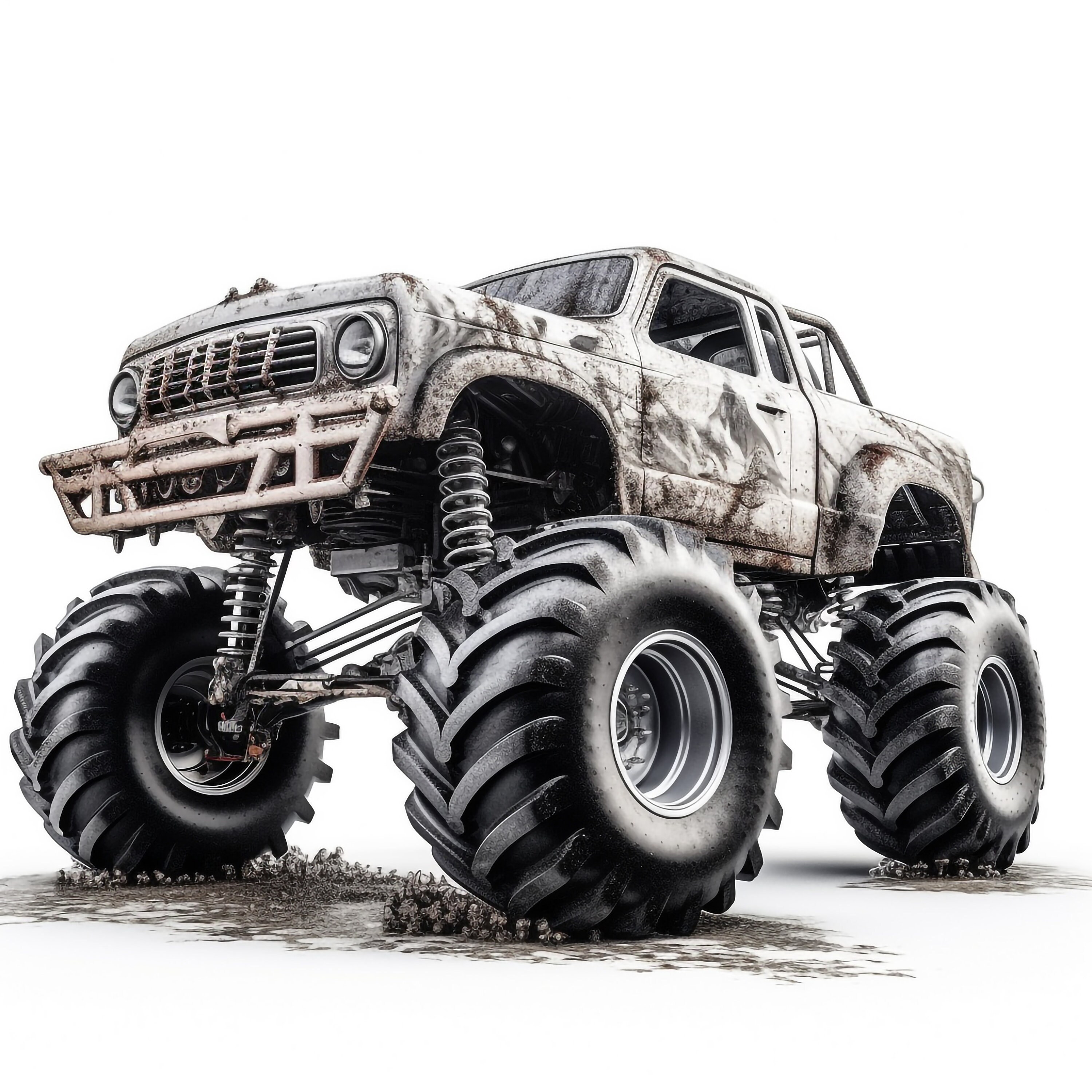 Monster Truck Clipart 10 High Quality Images Digital - Etsy