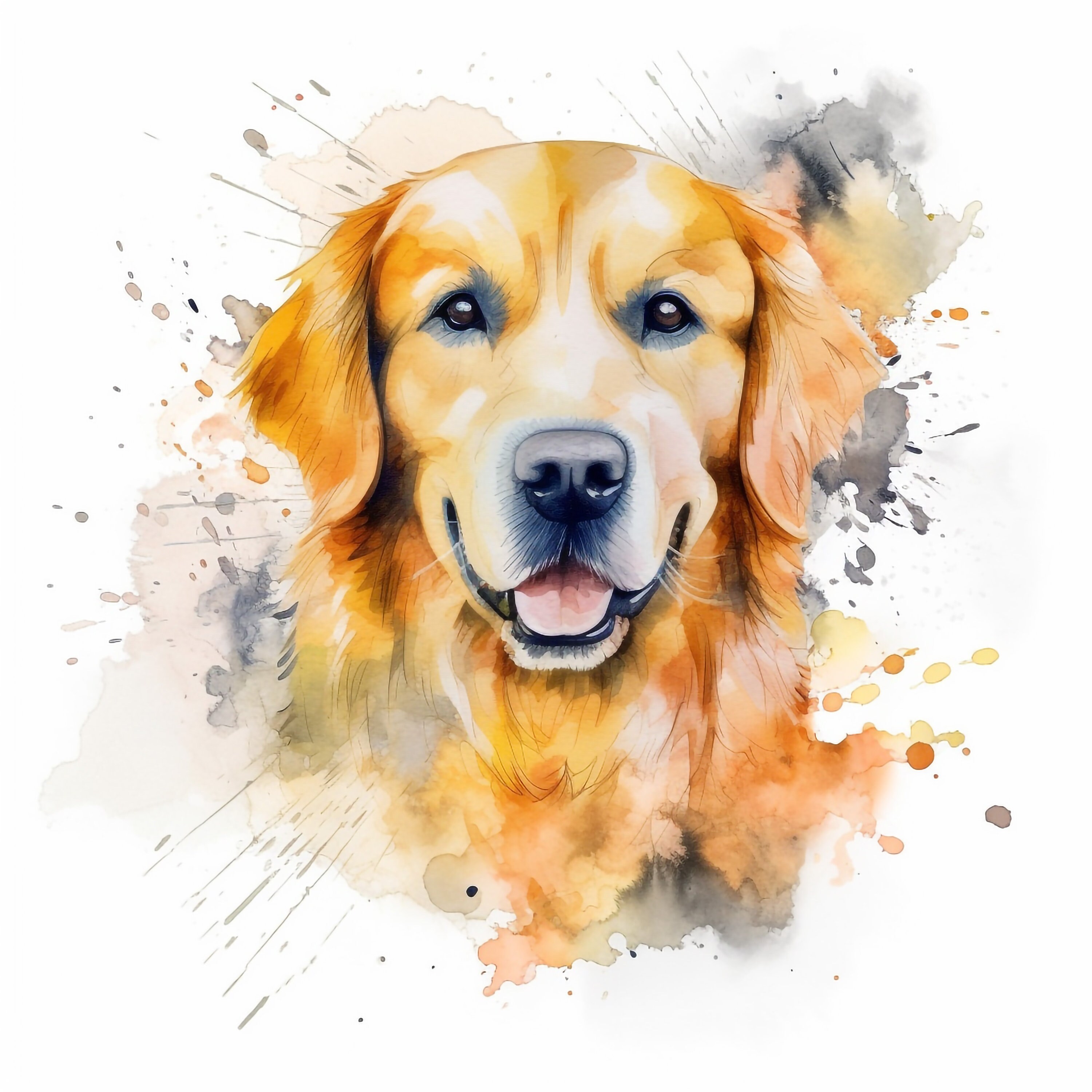Watercolor Golden Retriever Clipart Set of 10 High Quality - Etsy