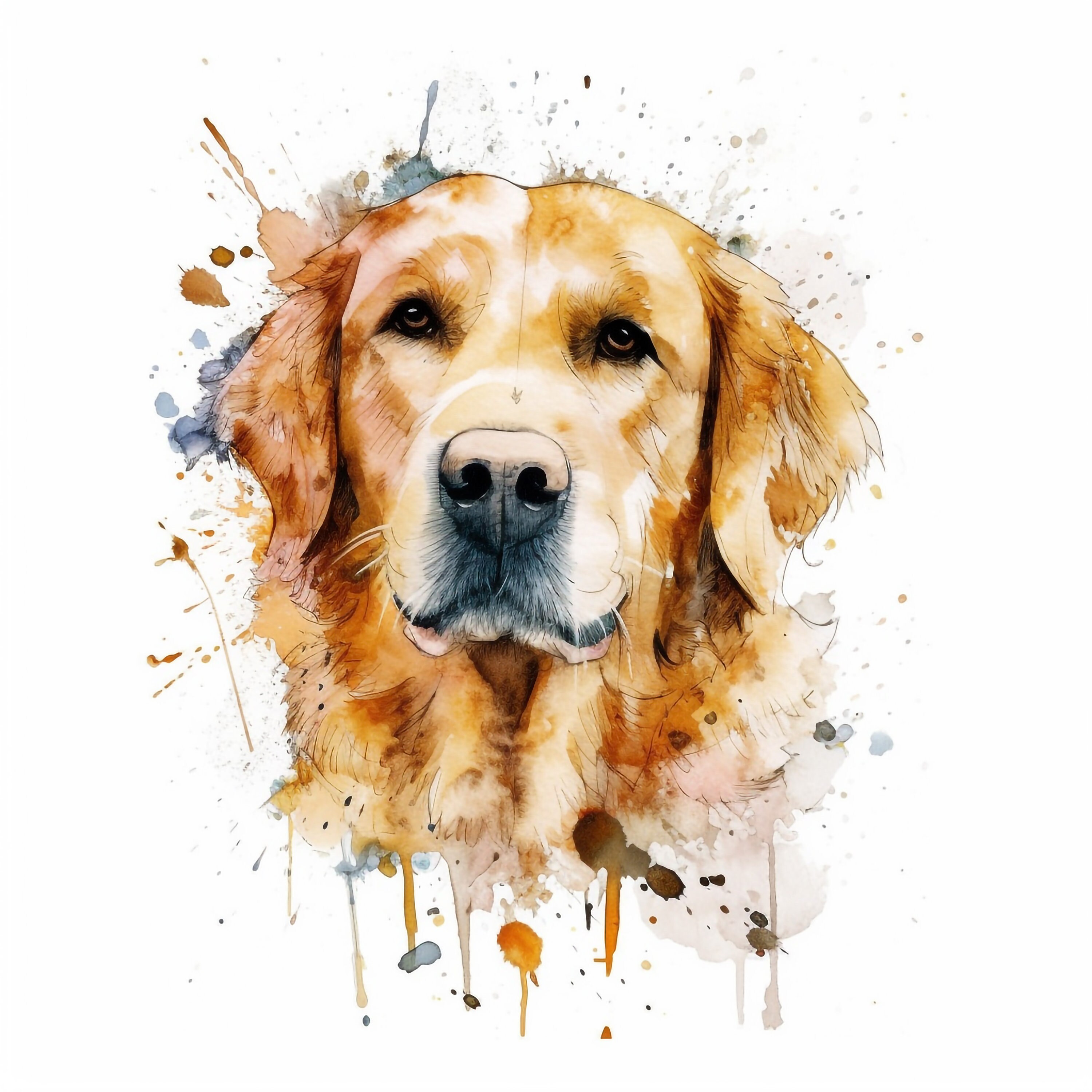 Watercolor Golden Retriever Clipart Set of 10 High Quality - Etsy