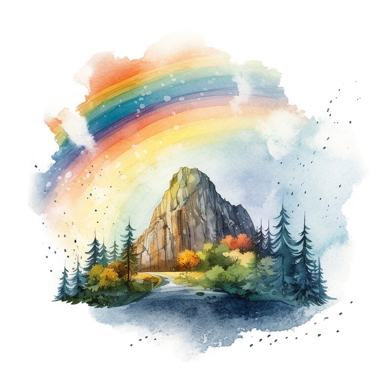 Watercolor Rainbow 10 Digital Clipart Bundle High Quality Images ...