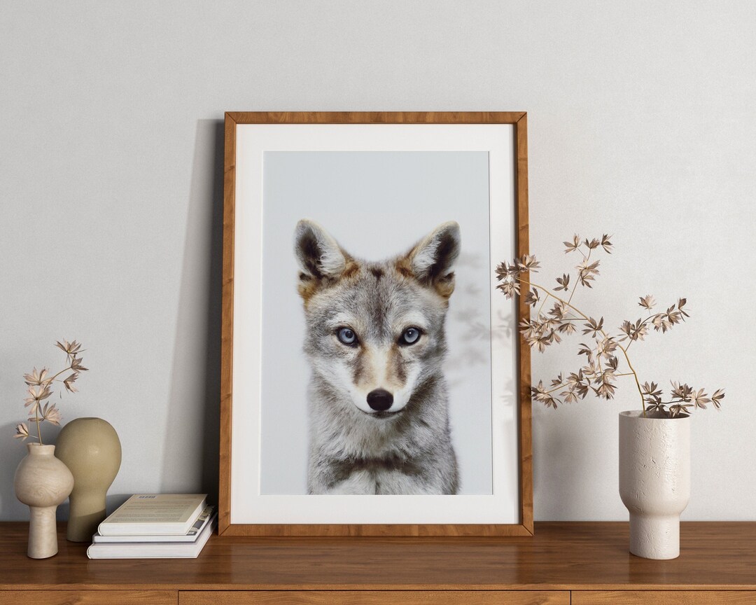 Wolf Cub Print, Wolf Cub Wall Art, Animal Print, Nursery Decor, Nursery ...