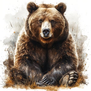 Watercolor Bear Clipart Set of 10 High Quality Pictures Digital ...