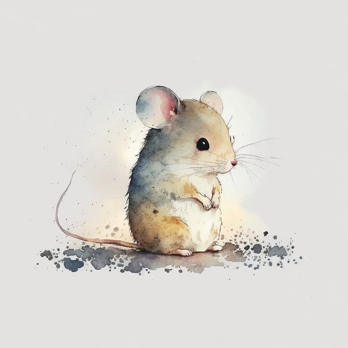 Watercolor Cute Mouse Clipart Set of 10 High Quality Jpgs - Etsy