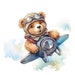 Watercolor Aviator Bear 10 Digital Clipart Bundle High Quality Images ...
