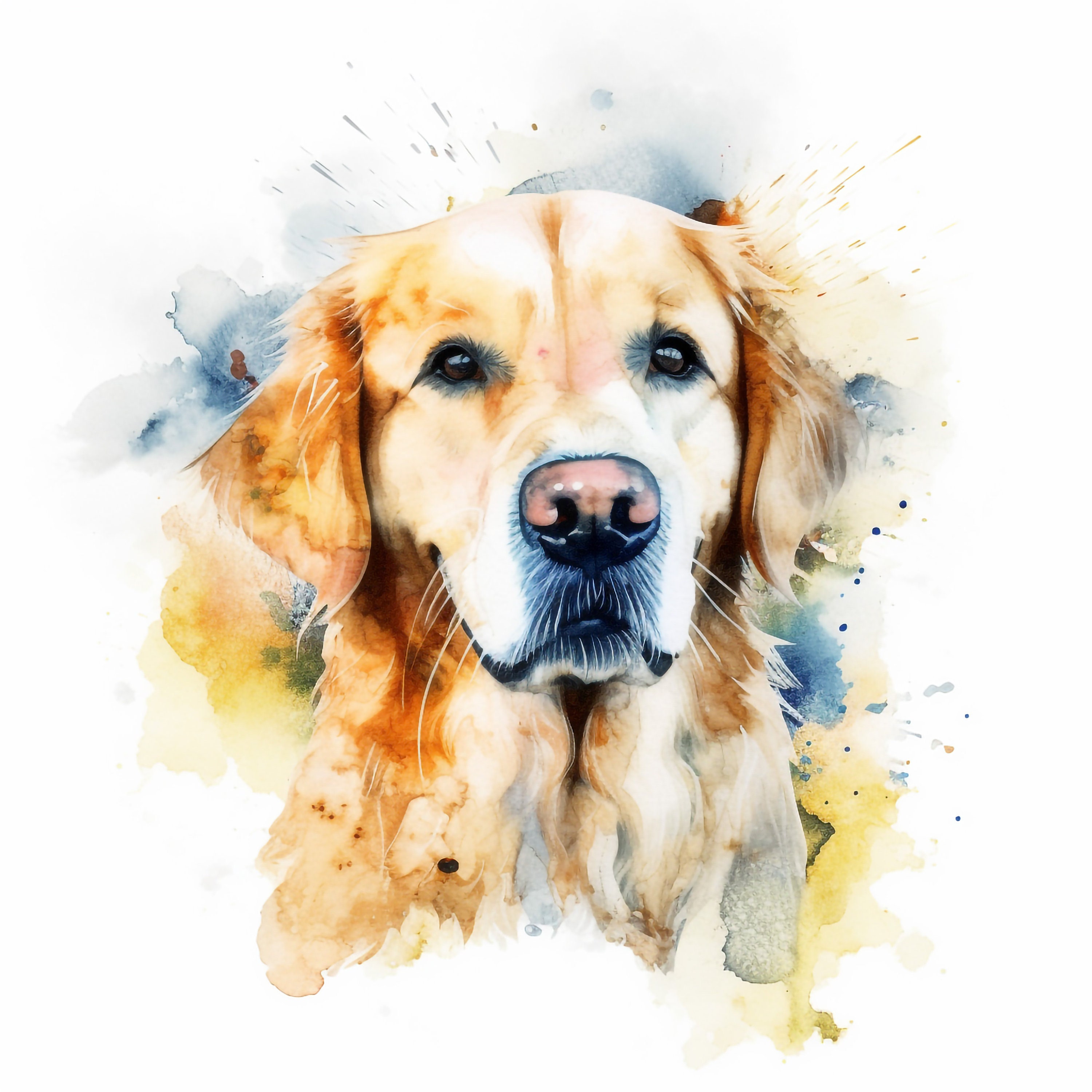 Watercolor Golden Retriever Clipart Set of 10 High Quality - Etsy