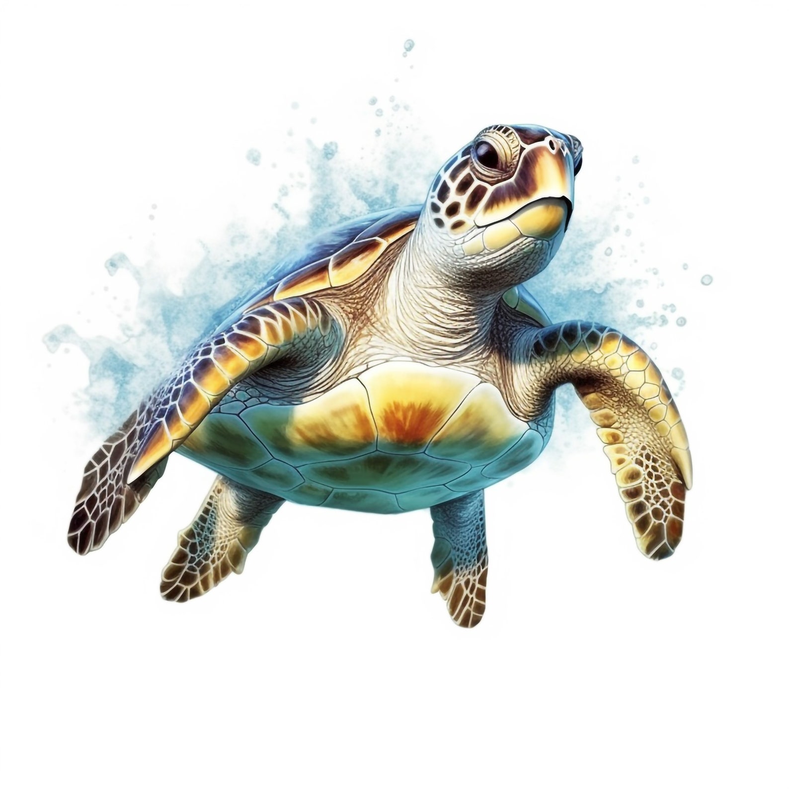 Watercolor Sea Turtle Clipart 10 Digital Clipart Bundle High Quality ...