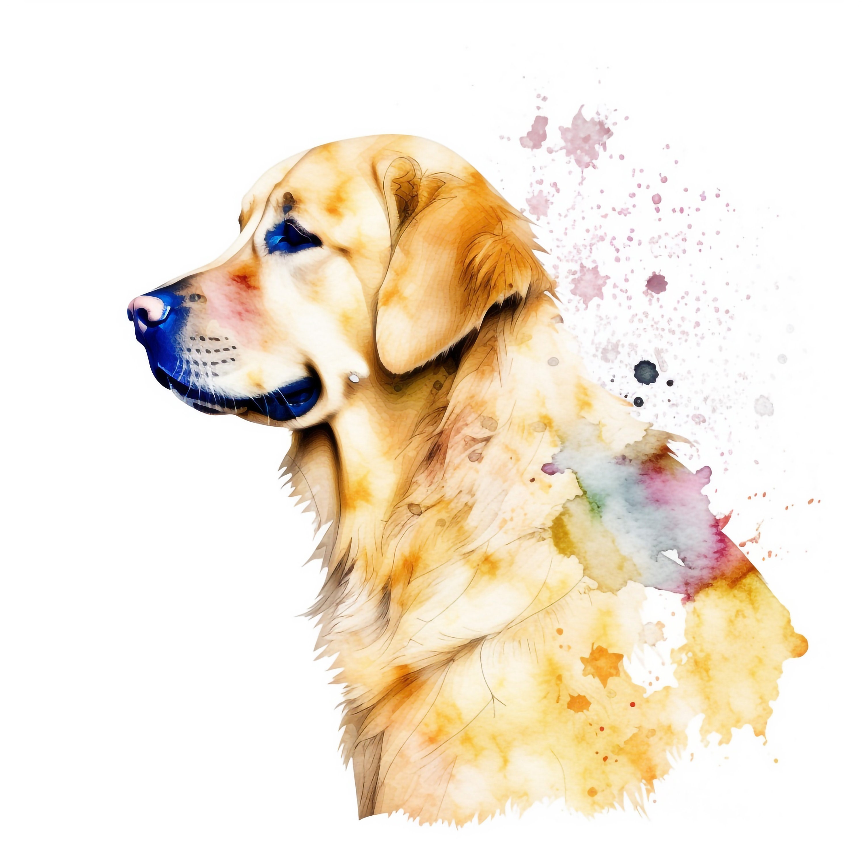 Watercolor Golden Retriever Clipart Set of 10 High Quality - Etsy